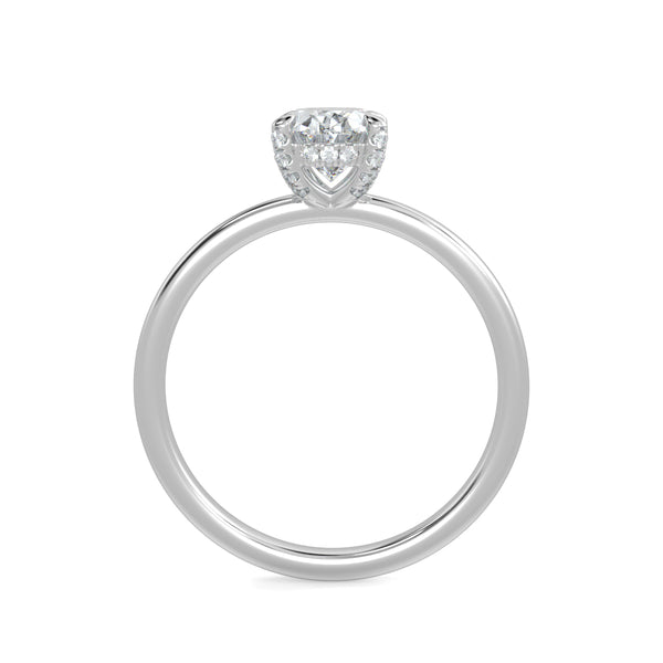 Eco 12 Oval Cut Hidden Halo Solitaire Diamond Ring – Eco Lab Diamonds
