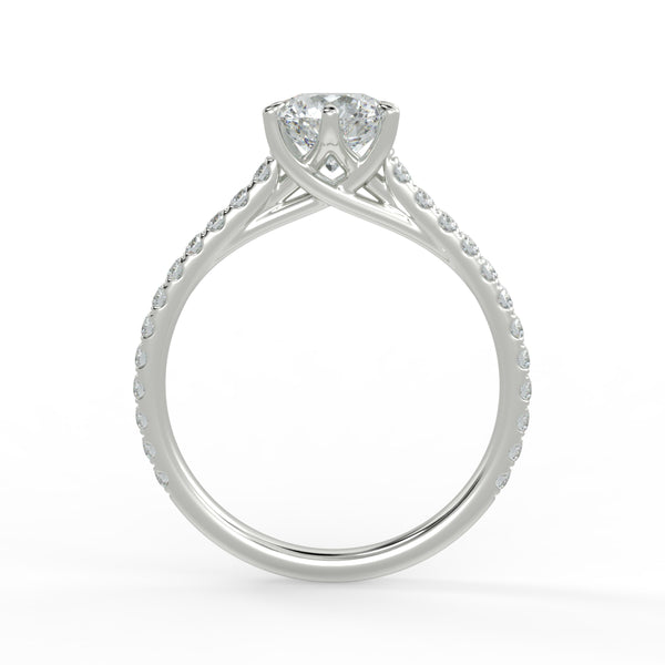 Layla Round Brilliant Cut Side Diamond Ring – Eco Lab Diamonds