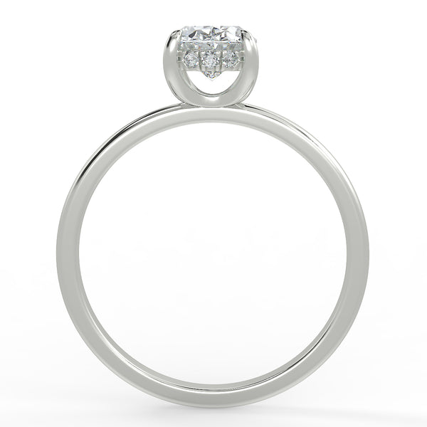 Colette Oval Cut Hidden Halo Solitaire Diamond Ring – Eco Lab Diamonds
