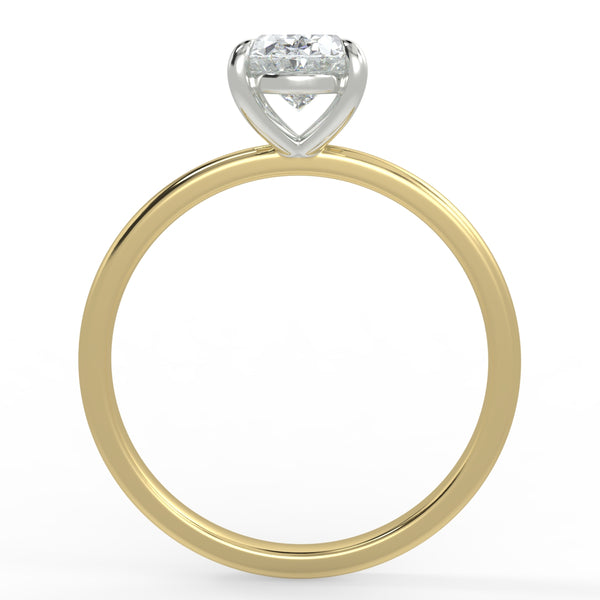 1.00ct E VS2 Oval cut solitaire ring – Eco Lab Diamonds