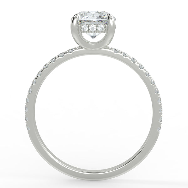 Holly Round Brilliant Cut Hidden Halo Side Diamond Ring – Eco Lab Diamonds